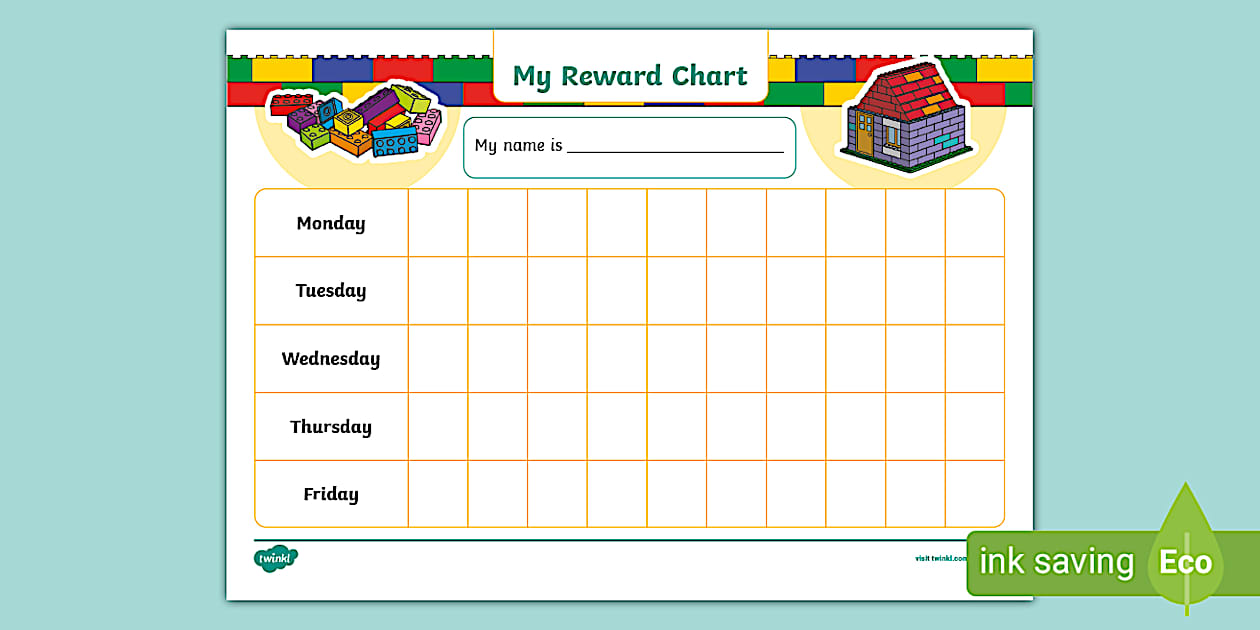 Building Bricks Reward Chart (teacher made) - Twinkl