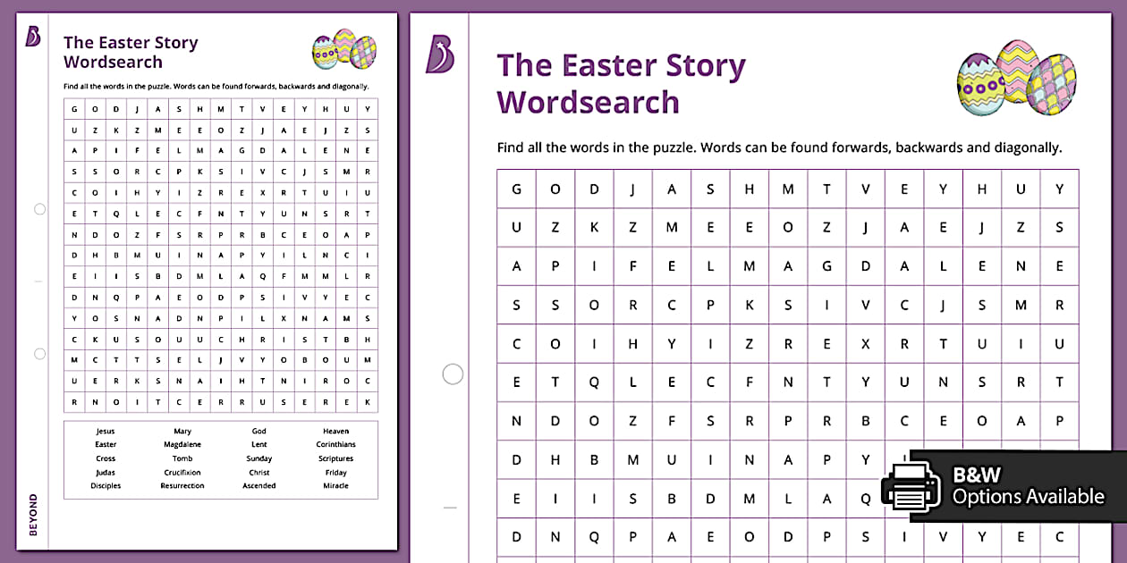 The Easter Story Wordsearch (teacher made) - Twinkl