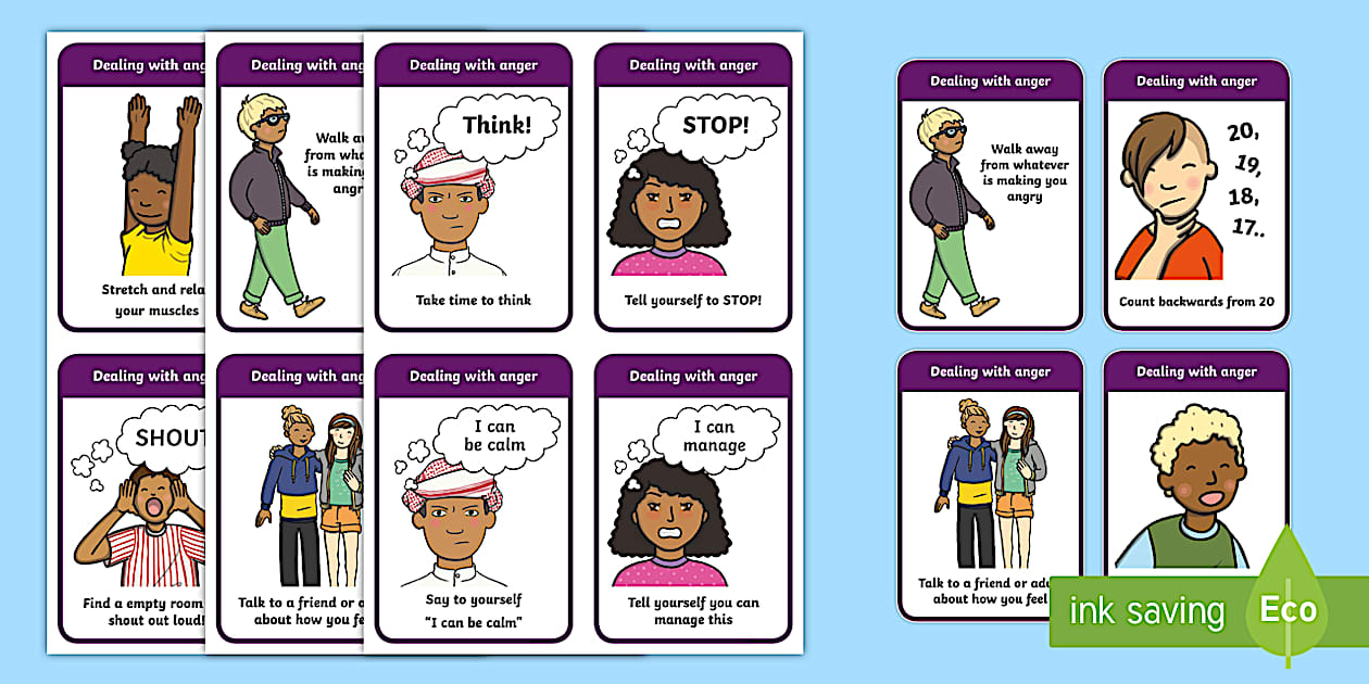Anger Management in the Classroom | Cards | Twinkl Resources
