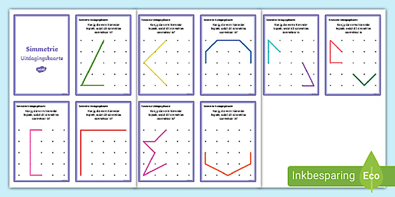 Simmetrie Uitdagingskaarte - Twinkl
