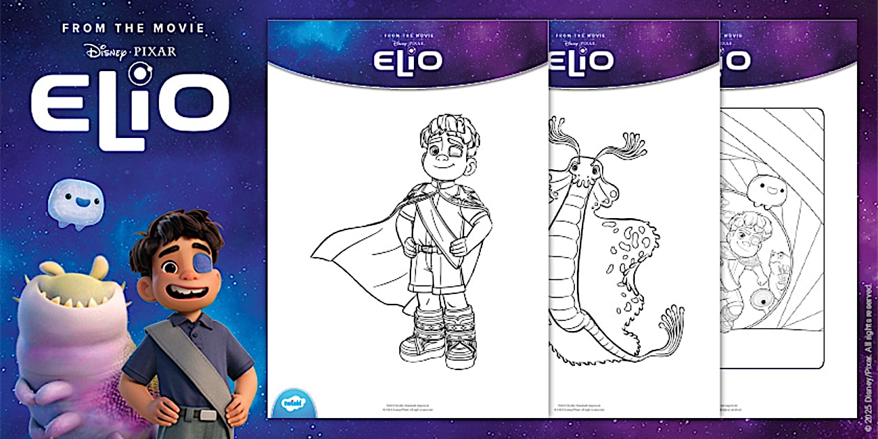 Elio: Colouring Sheets