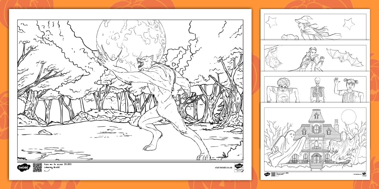 * NEW * Halloween Colouring Pages (Ages 7 - 11) - Twinkl