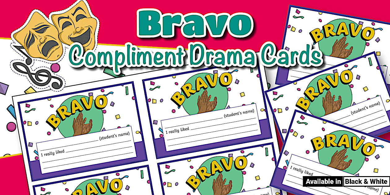 Bravo Compliment Drama Cards