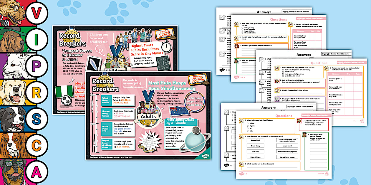 Digging for Detail:Human Record Breaker Infographic Activity