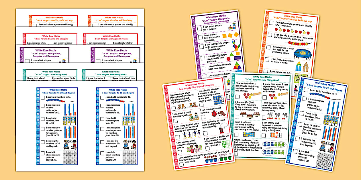 👉 EYFS Math Target Bookmark Pack: White Rose Maths Summer Term