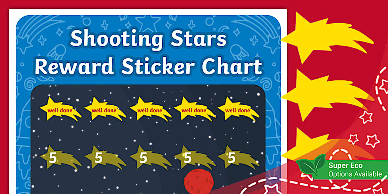 Shooting Stars Sticker Reward Chart (teacher made) - Twinkl