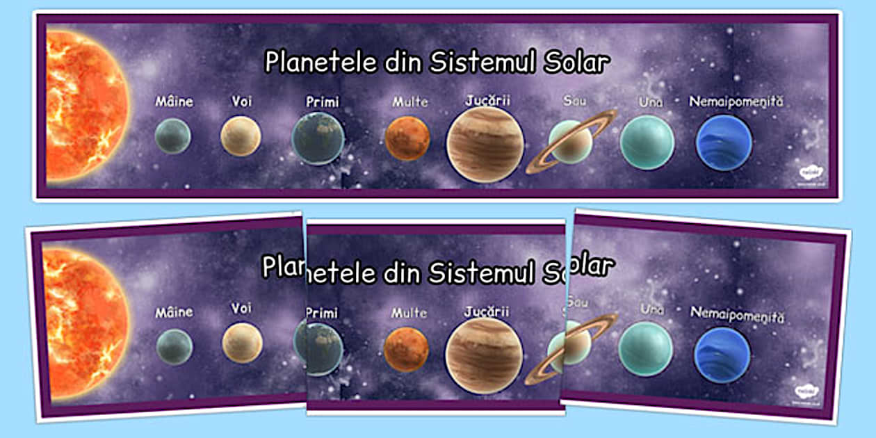 Numele planetelor din sistemul nostru solar - Banner