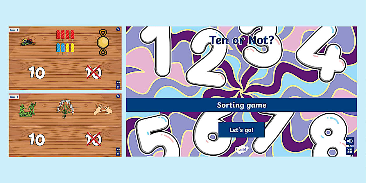 👉 Ten or Not? Interactive Sorting Game - Twinkl GO