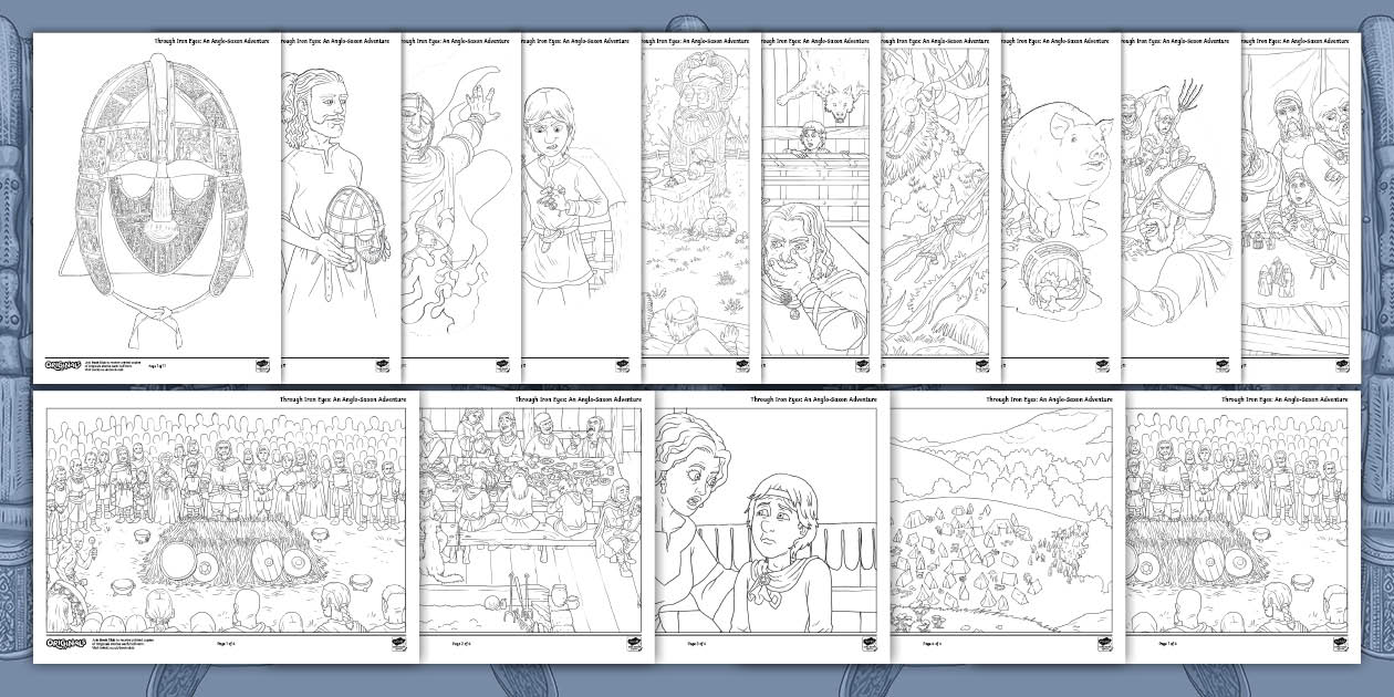 Through Iron Eyes: An Anglo-Saxon Adventure Colouring Pages