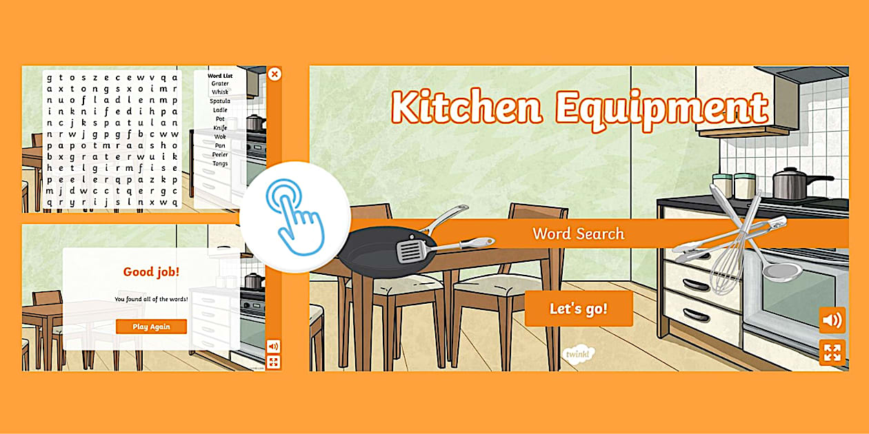 Interactive Kitchen Equipment Word Search | Twinkl | KS1