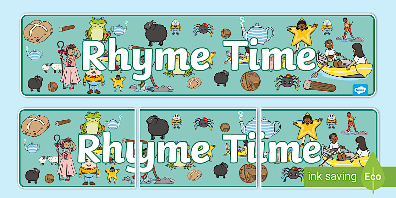 Rhyme Time Display Banner (teacher made) - Twinkl