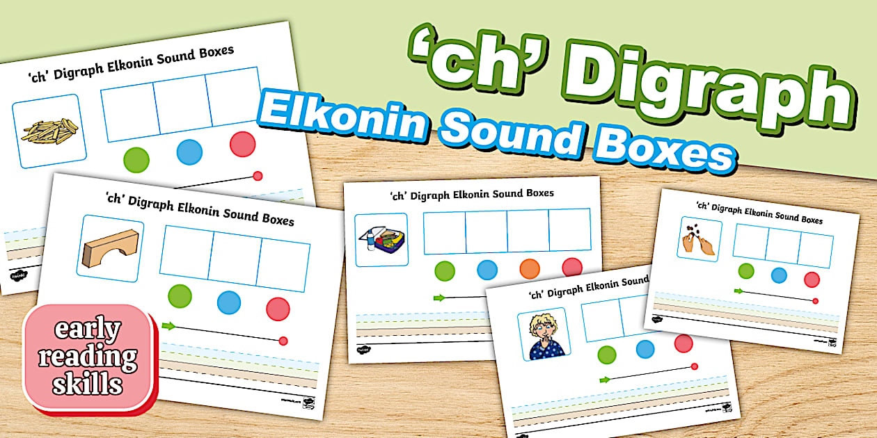 'ch' Digraph Elkonin Sound Boxes Mats