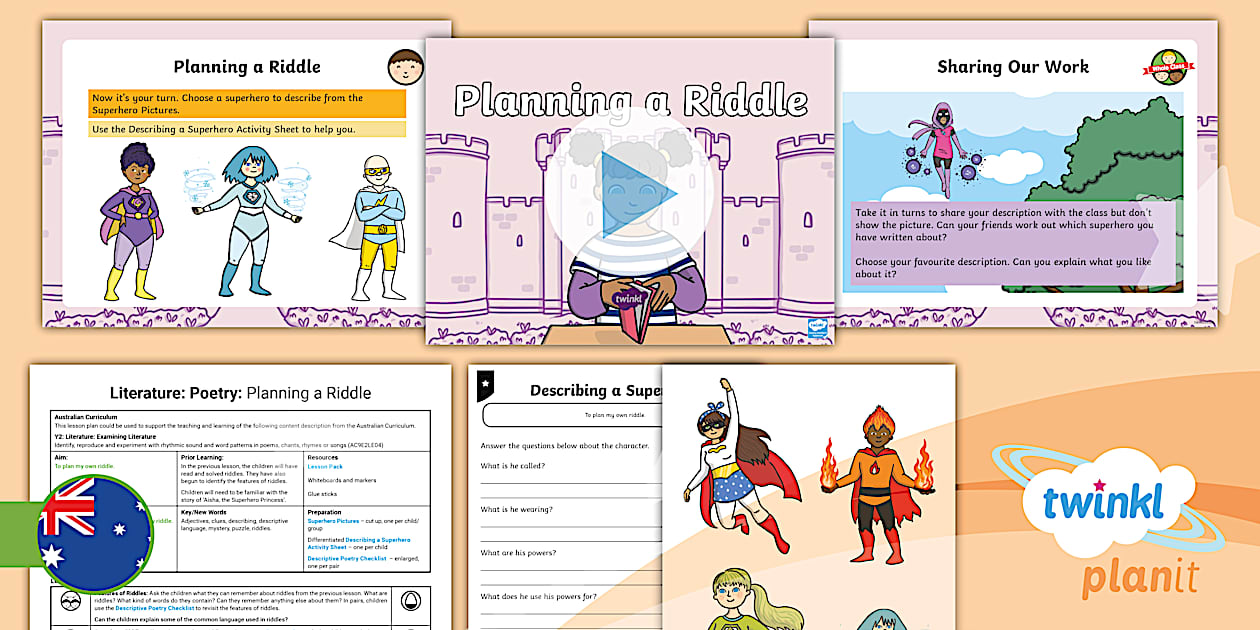 Year 2 Aisha, the Superhero Princess: Poetry Lesson 2