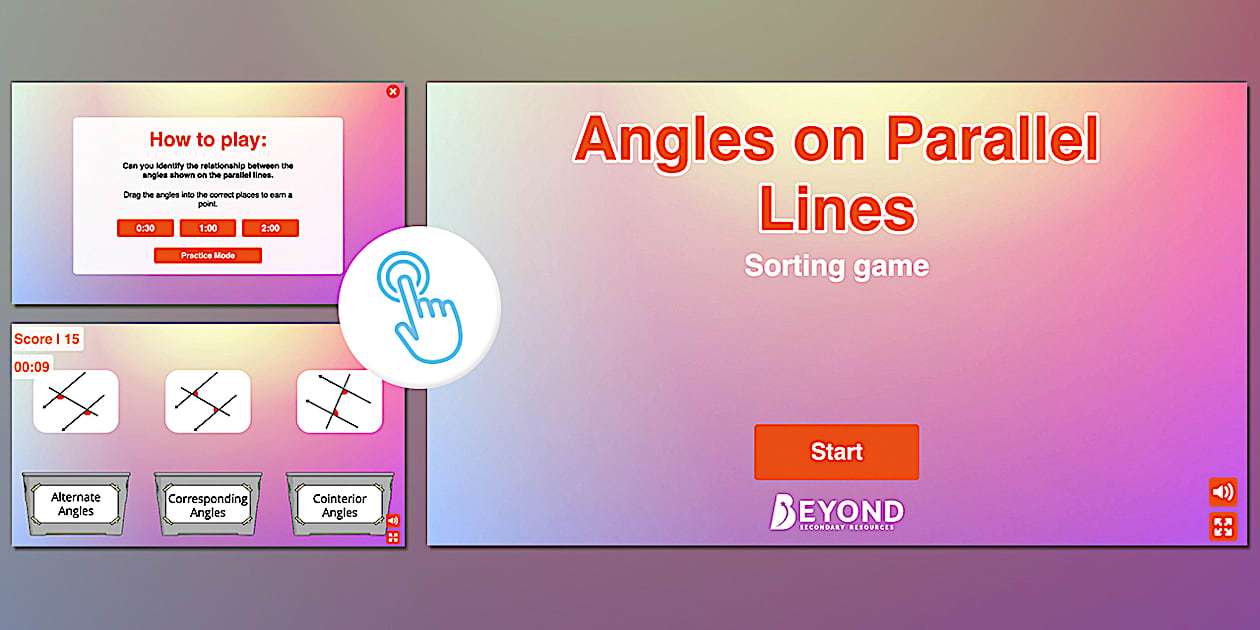 👉 Angles on Parallel Lines Card Sort | KS3 Maths | Beyond