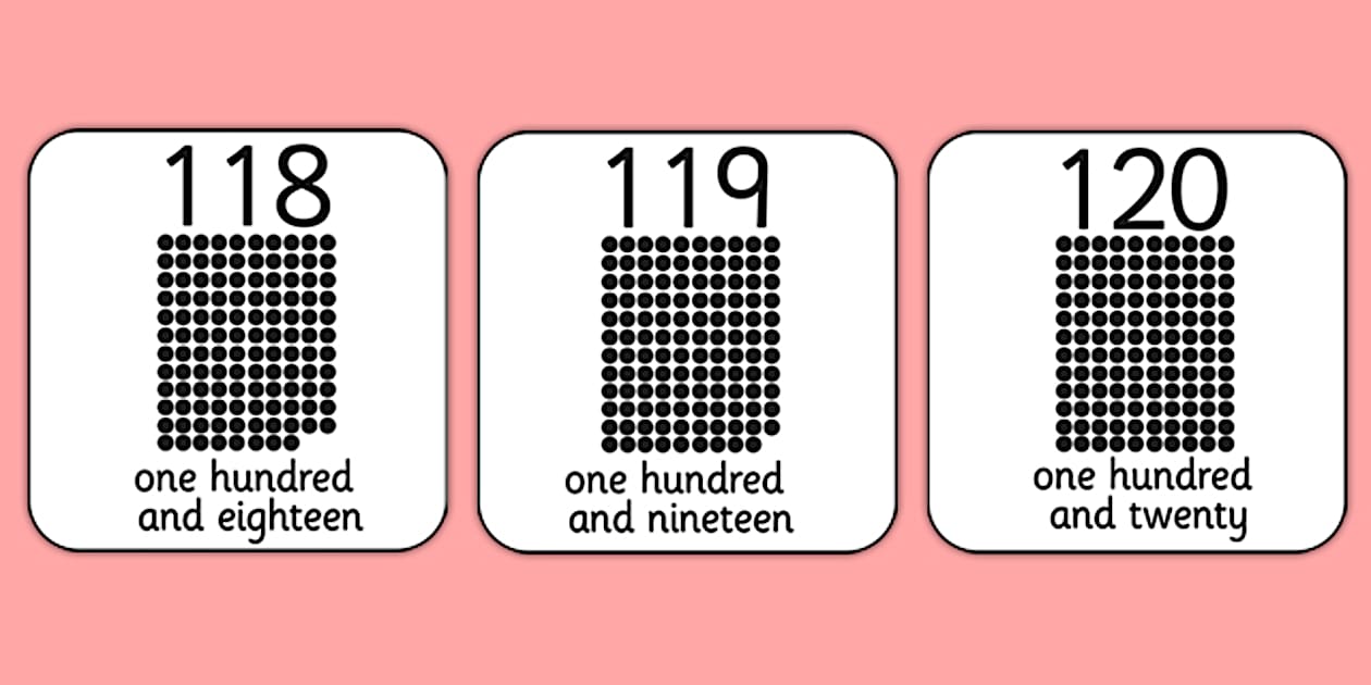 0-120 Number Flash Cards (Teacher-Made) - Twinkl