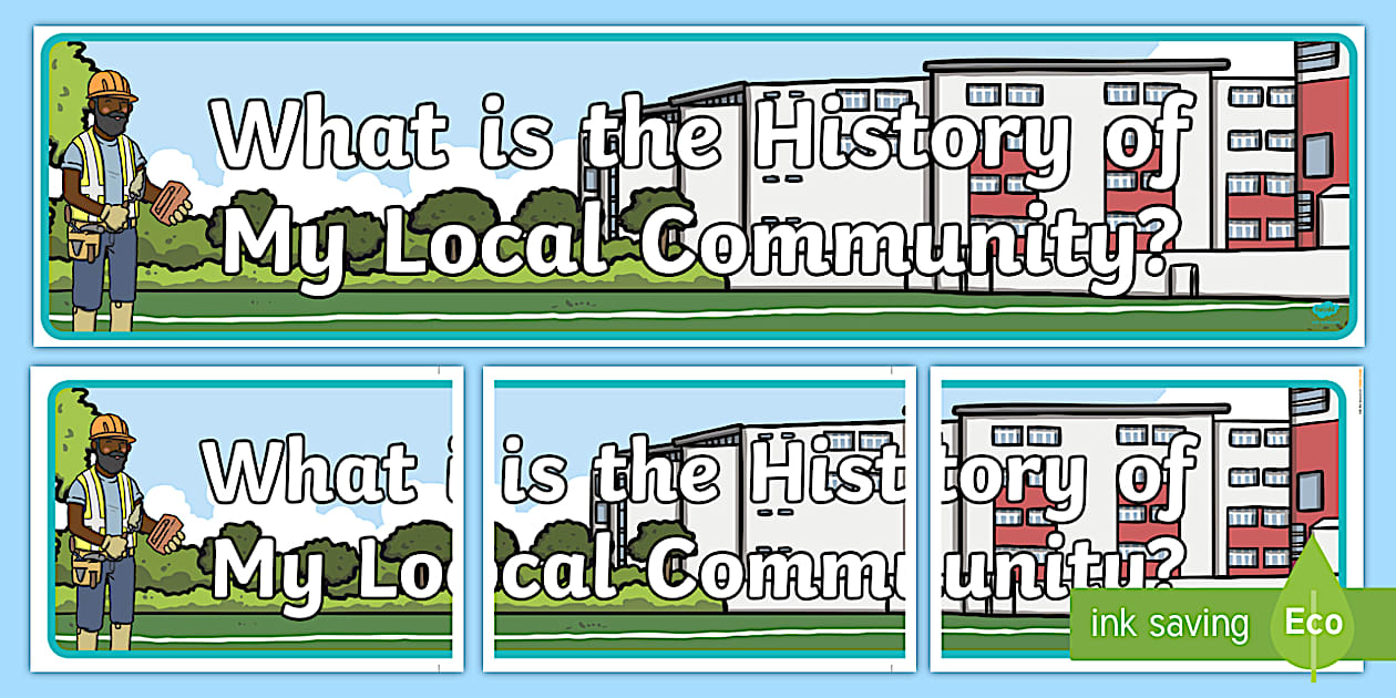 History of My Community Display Banner (teacher made)