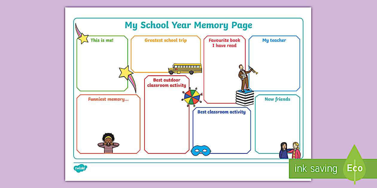 Editable School Year Memory Write Up (teacher made) - Twinkl