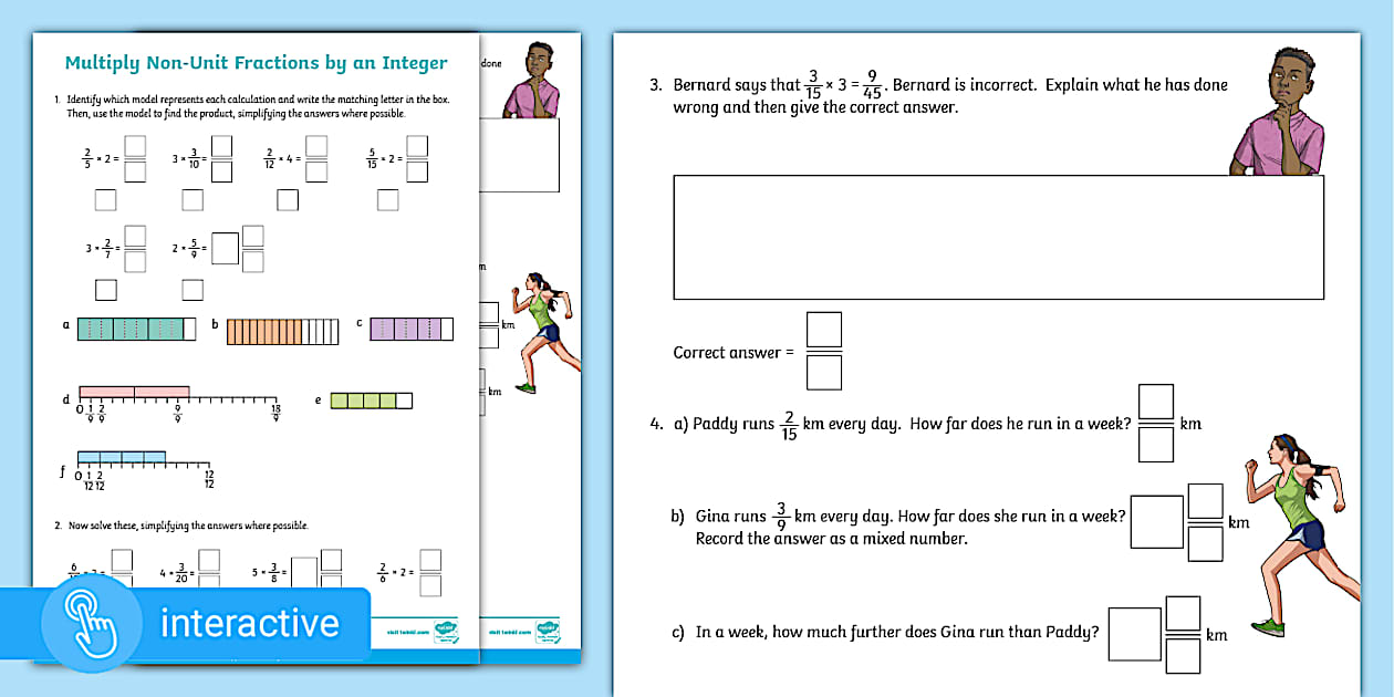 👉 Interactive PDF Y5 Multiplying Fractions by Integers 👉 Interactive PDF Y5 Multiplying Fractions by Integers