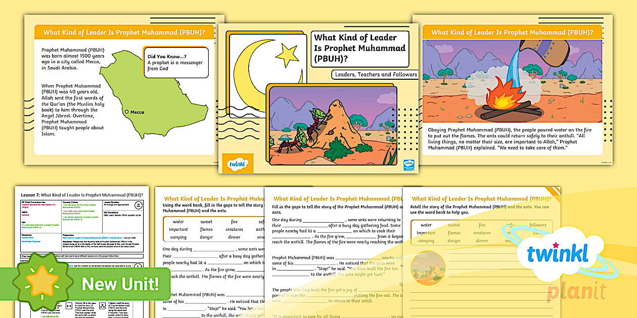 Lesson pack about the Prophet Muhammad (PBUH) - Twinkl