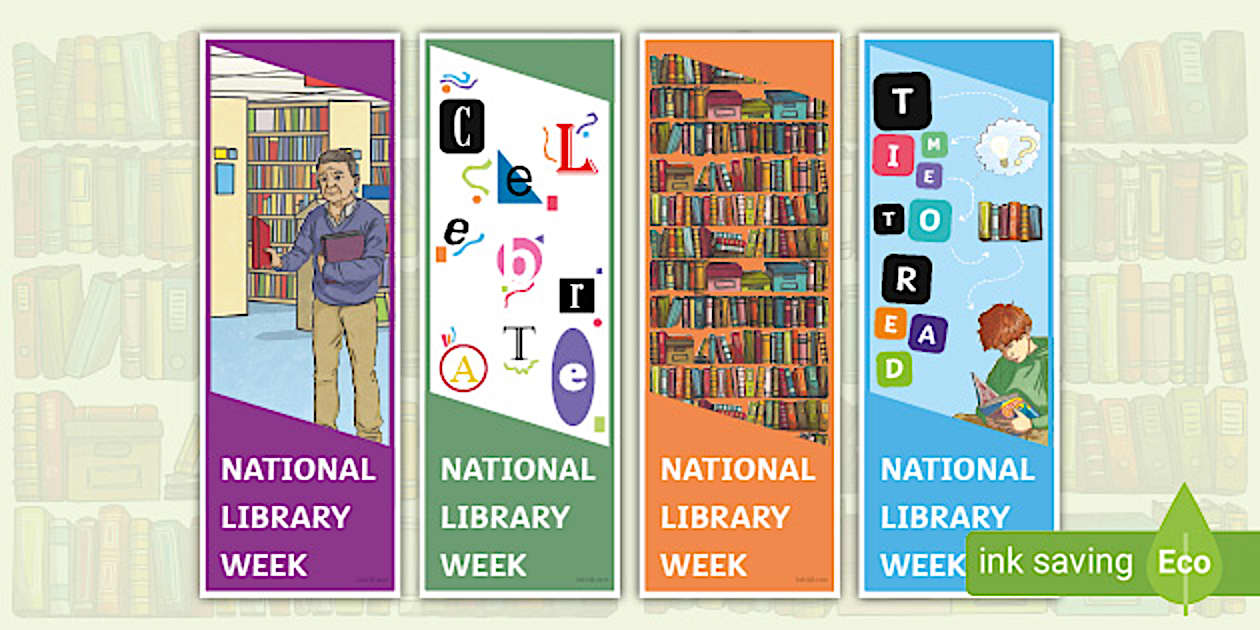 National Library Week Bookmarks | Primary Resources | Twinkl