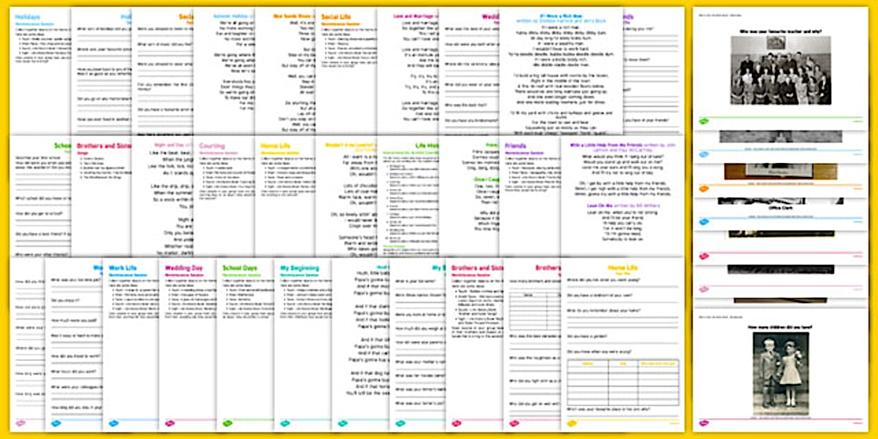 Elderly Care Life History Book Pack (teacher made) - Twinkl