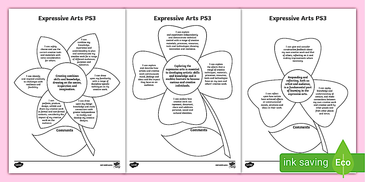 CfW: Expressive Arts Assessment Flower Pack PS3 - Twinkl