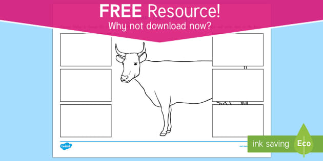 FREE! - Term 1 Week 2 Year 3 and 4 Chapter Chat Cow Research Worksheet to