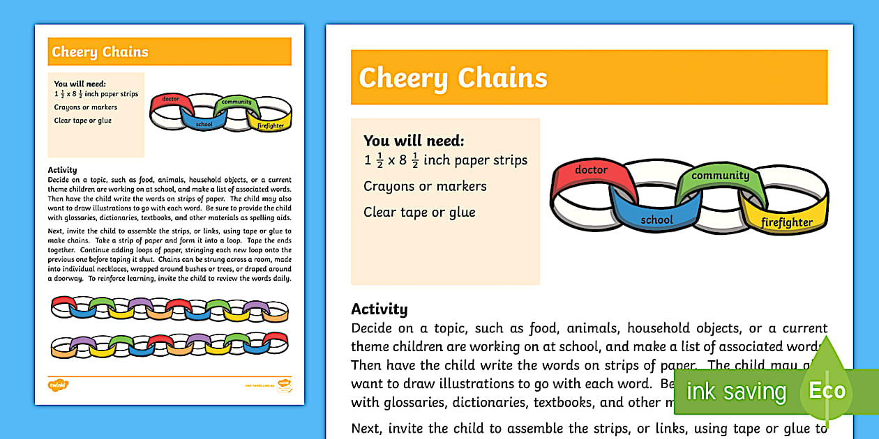 Cheery Chains Activity (teacher made) - Twinkl