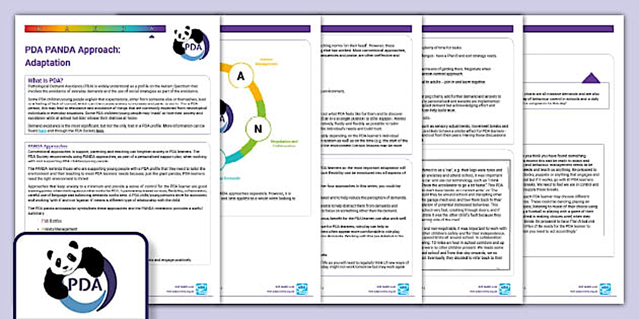 FREE! - PDA Adaptation | PANDA Approach | PDA Society and Twinkl