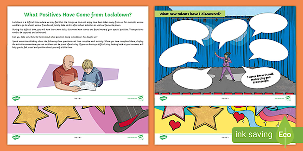 Editable What Positives Have Come from Lockdown? Worksheet