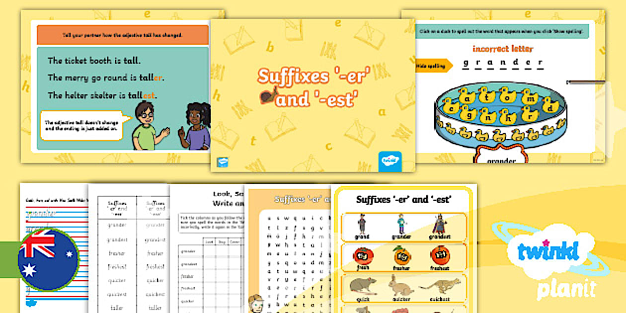 Year 1 Spelling: Suffixes Lesson 2 (teacher made) - Twinkl