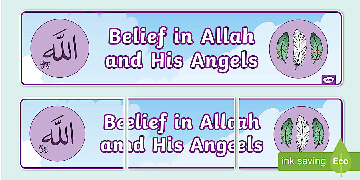 Belief in Allah and His Angels Display Banner