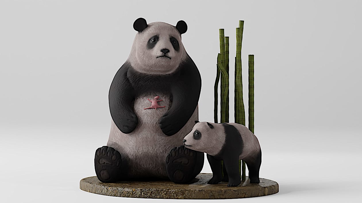 3D Model: Life Cycles - Mammal Life Cycle Giant Panda