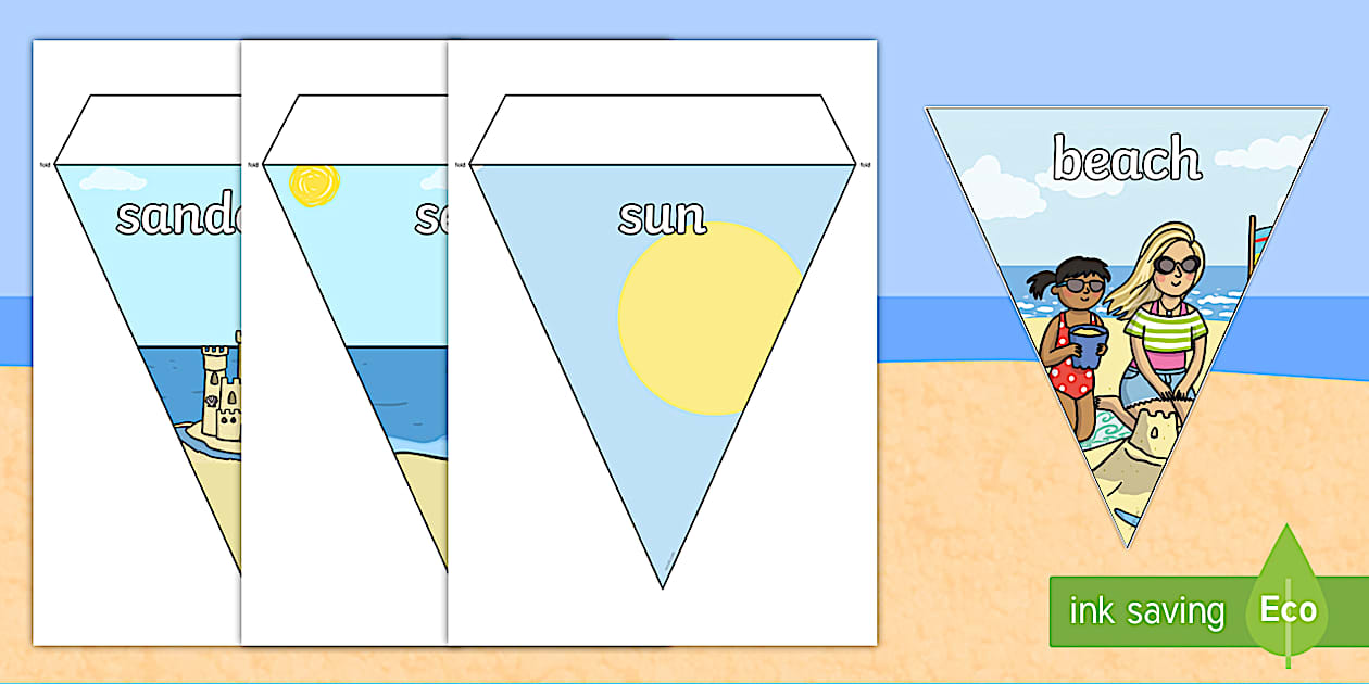 Seaside Bunting (teacher made) - Twinkl