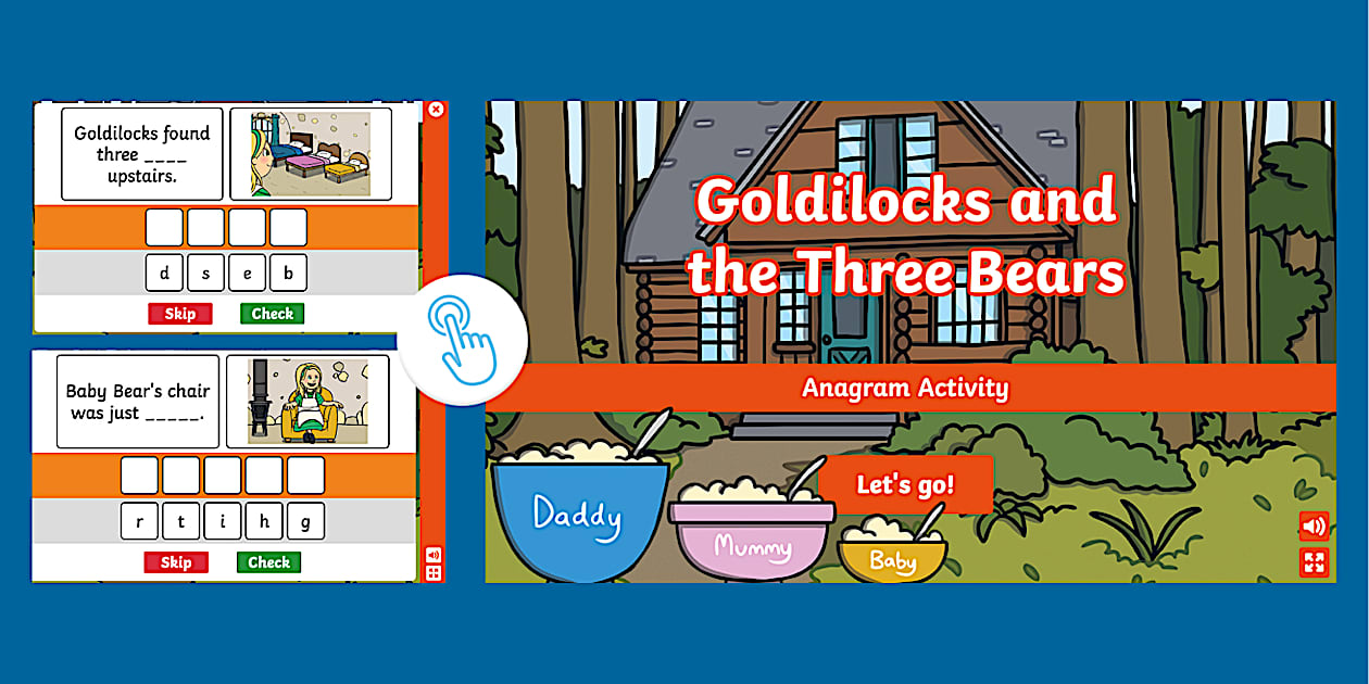 Goldilocks and the Three Bears Interactive Anagram Puzzle