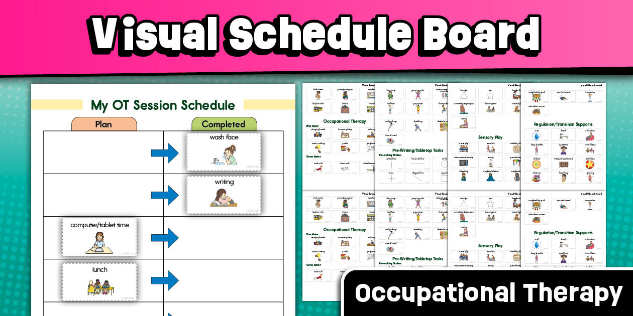 Occupational Therapy Session Visual Schedule Board
