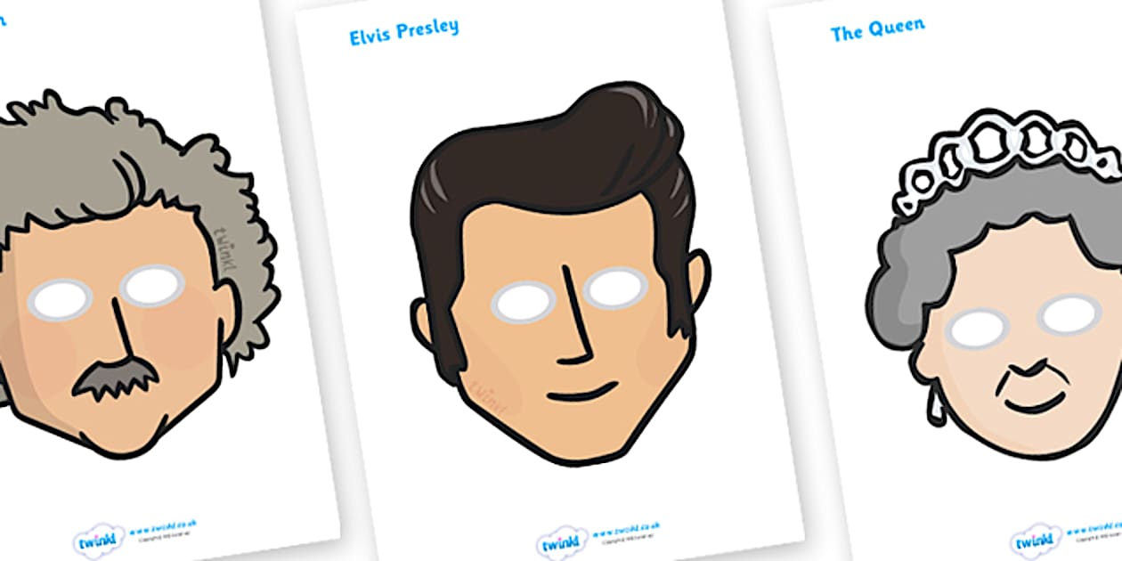 Famous People Role Play Masks (teacher made) - Twinkl