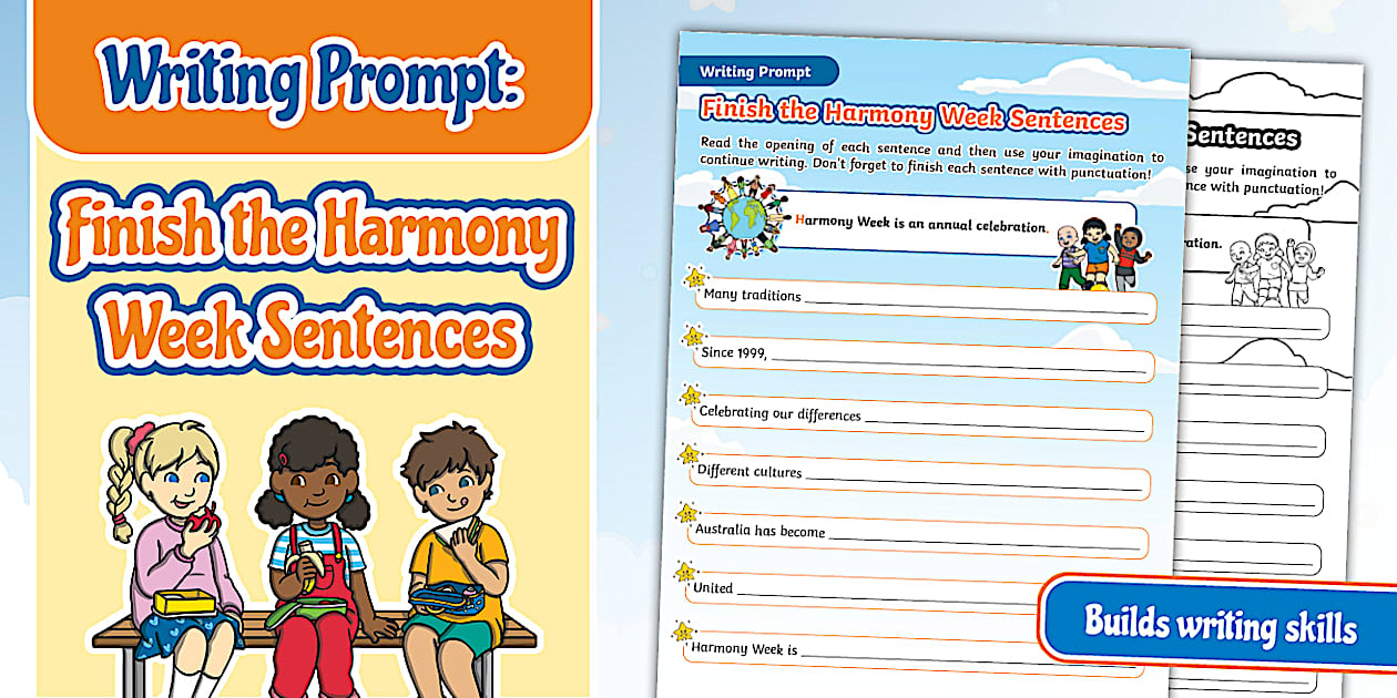 Writing Prompt: Finish the Harmony Week Sentences