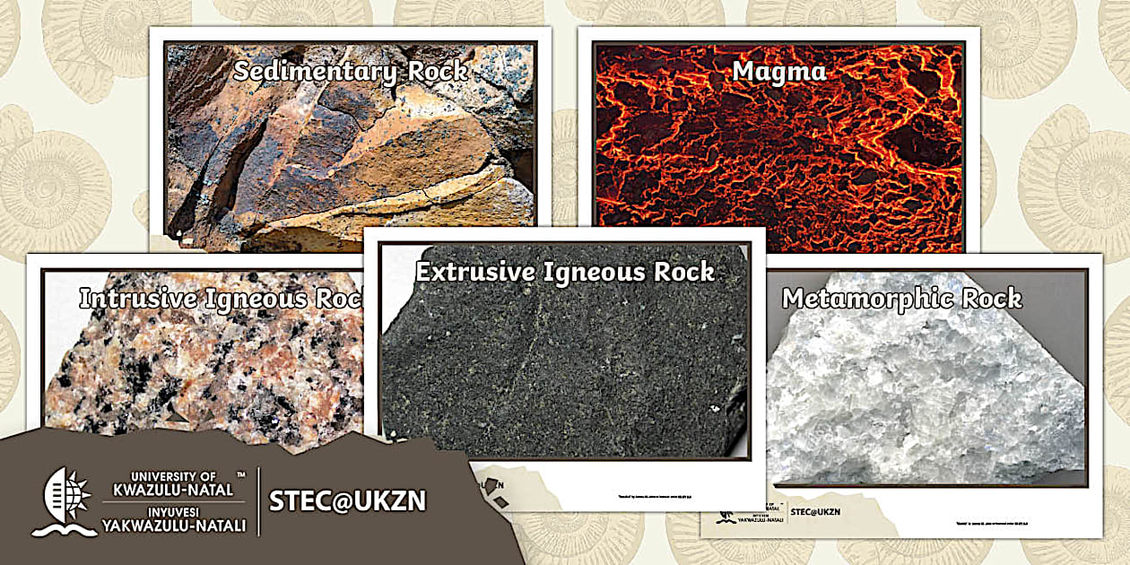 FREE! - Different Types Of Rocks | STEC@UKZN | Twinkl SA