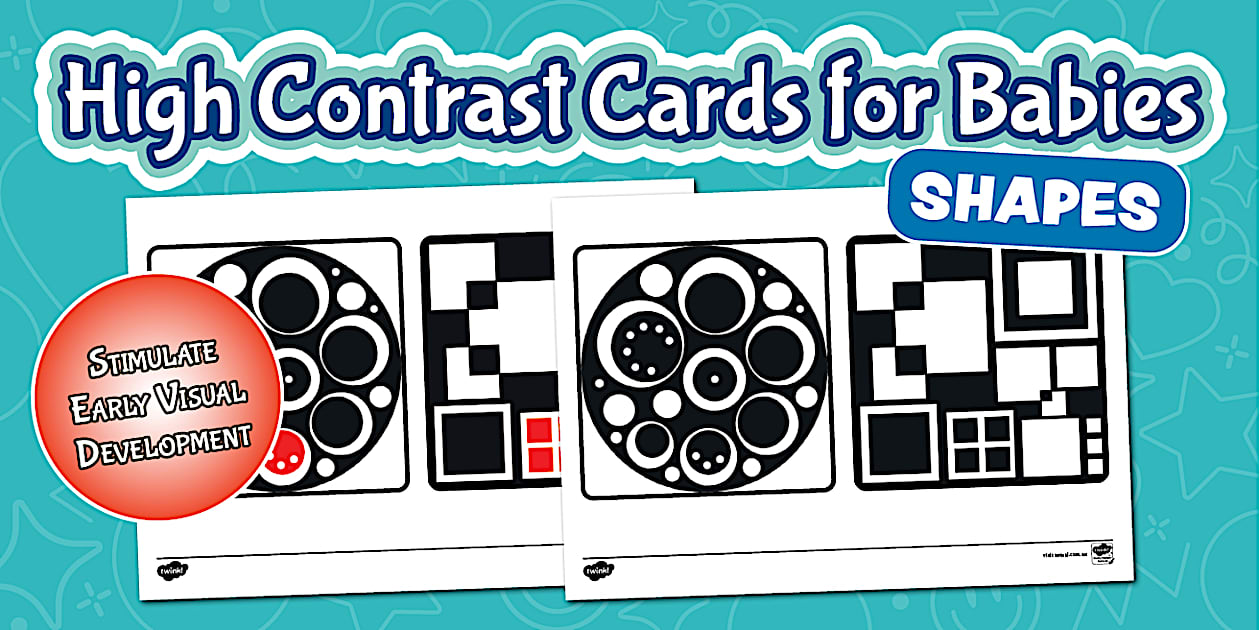 High Contrast Cards for Babies - Shapes