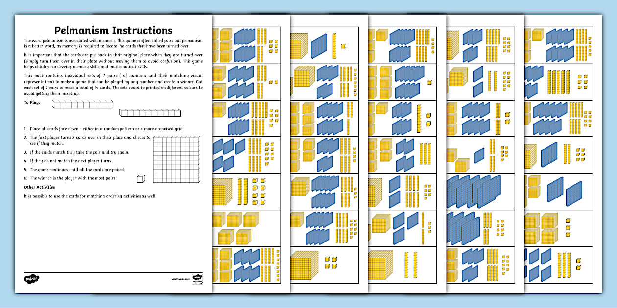 Pelmanism Number Memory Card Game (Teacher-Made) - Twinkl