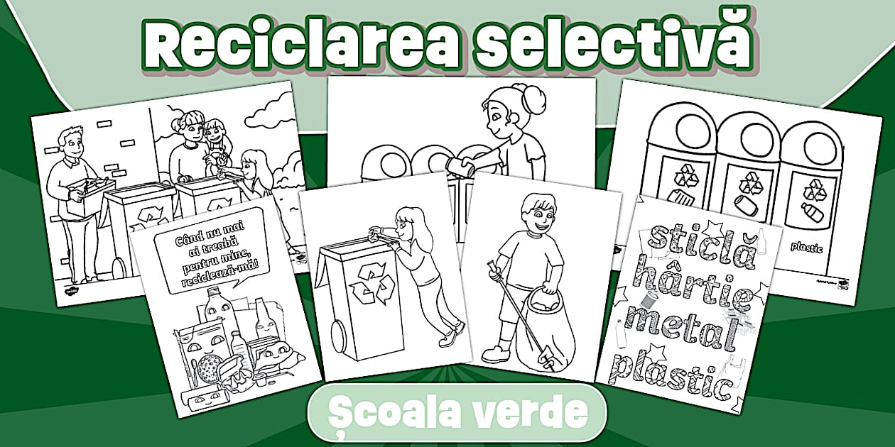 Școala verde – Desene de colorat