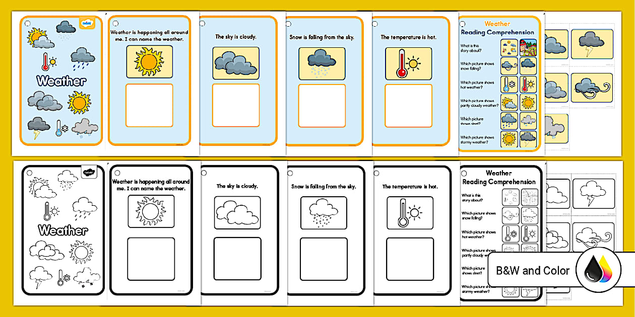 Weather Adapted Reader (teacher made) - Twinkl