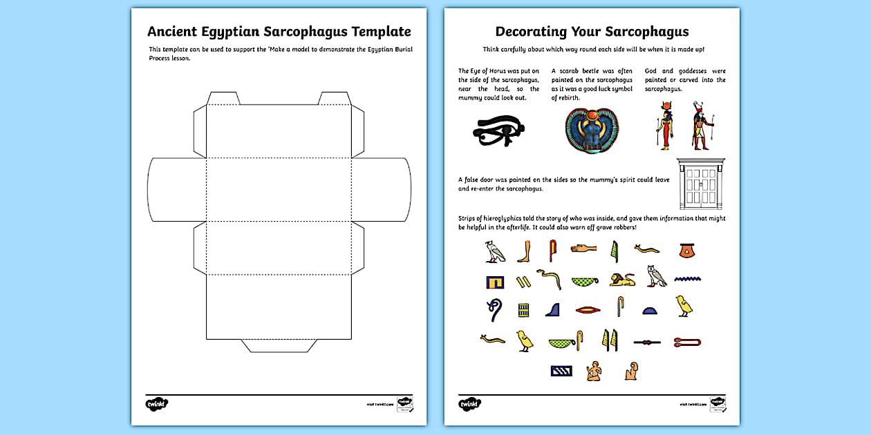 Sarcophagus Template | Social Studies | Twinkl USA - Twinkl