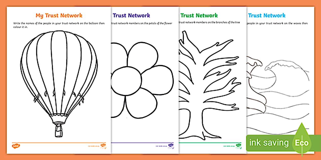 Editable My Trust Network Themed Worksheets - Twinkl