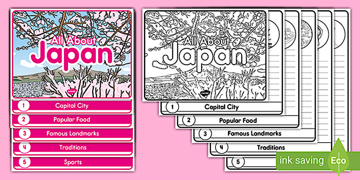 All About Japan Flipbook (teacher made) - Twinkl