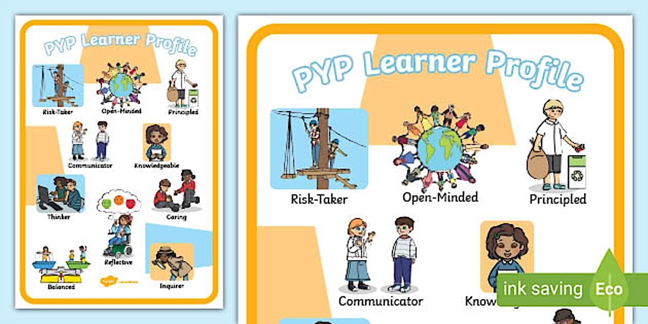 PYP Learner Profile - Single Page Poster (teacher made)