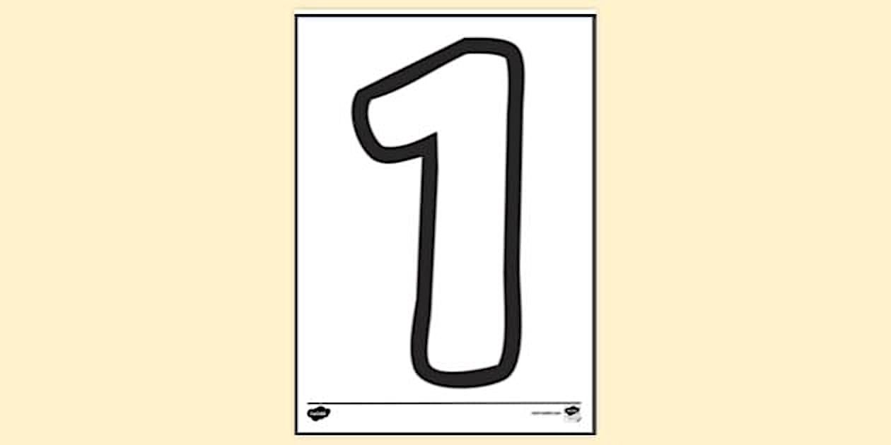 Number 1 Colouring Sheet | Colouring Sheets (teacher made)