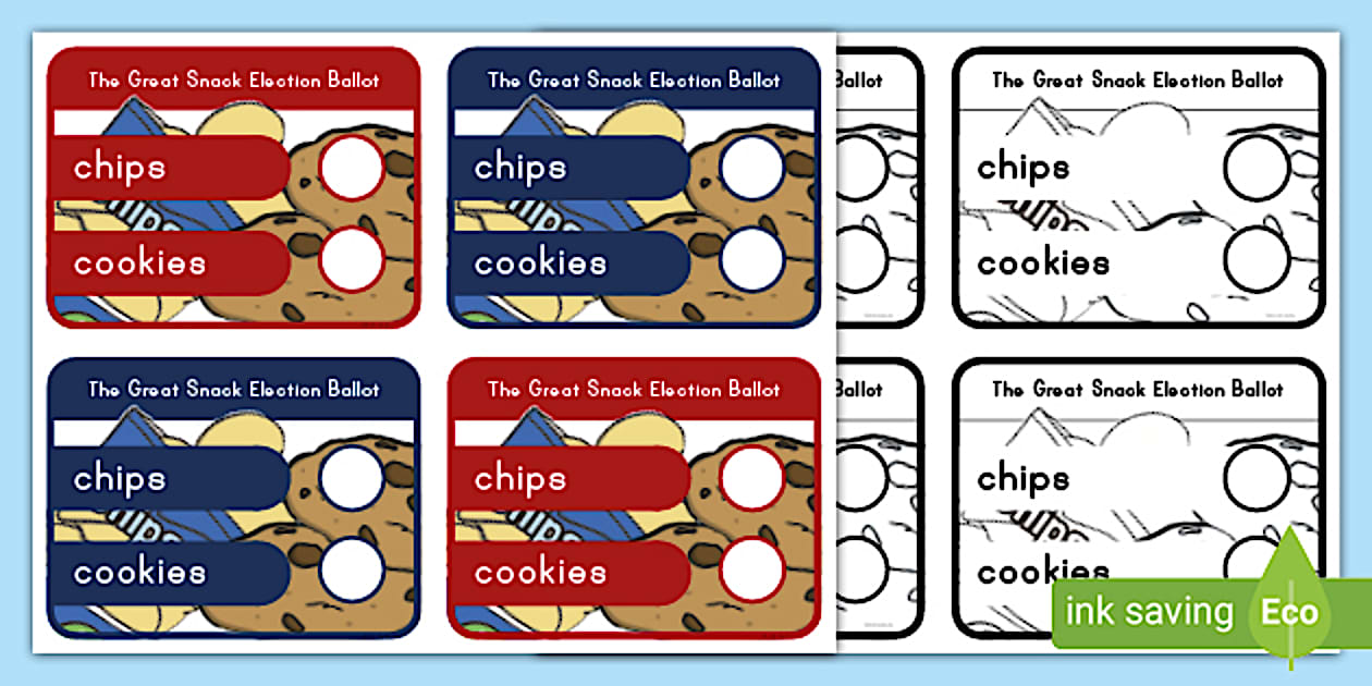 The Great Snack Election Ballot (teacher made) - Twinkl