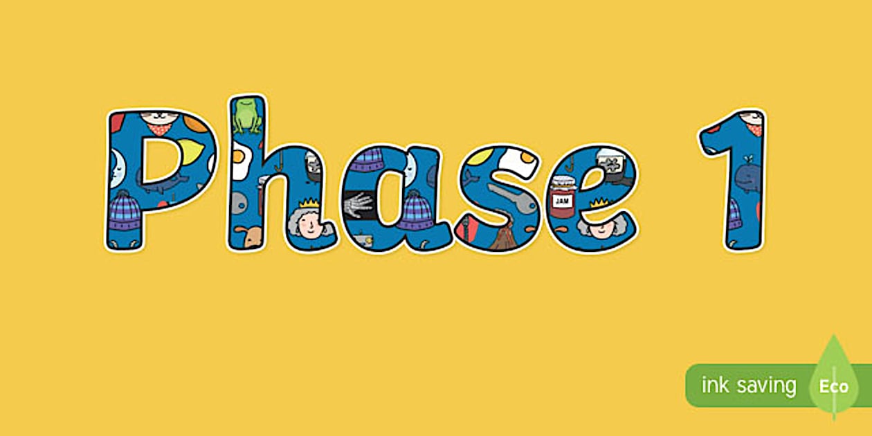Phase 1 Phonics Display Lettering (teacher made) - Twinkl